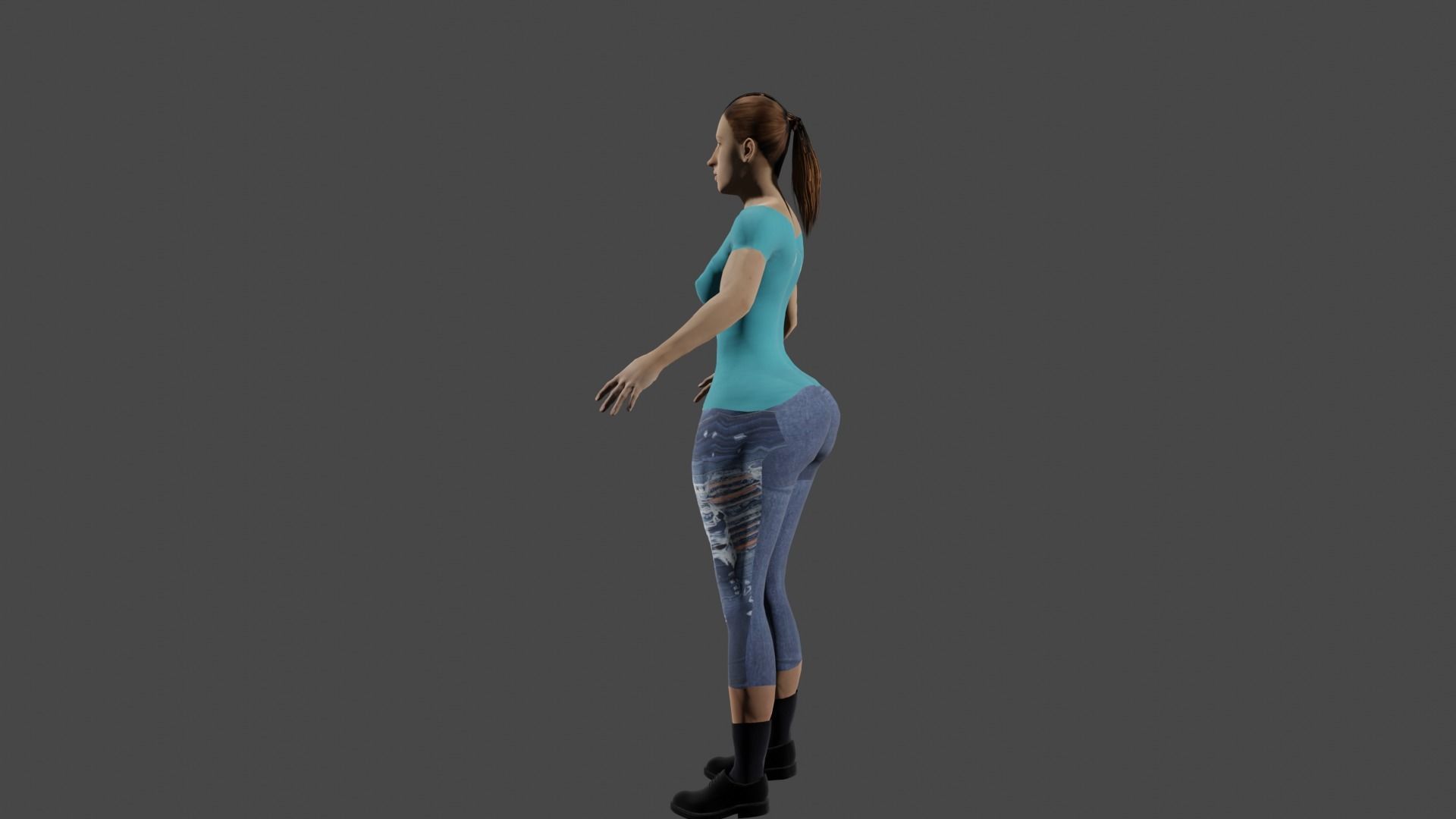 3D model beautiful female character gamer VR / AR / low-poly | CGTrader