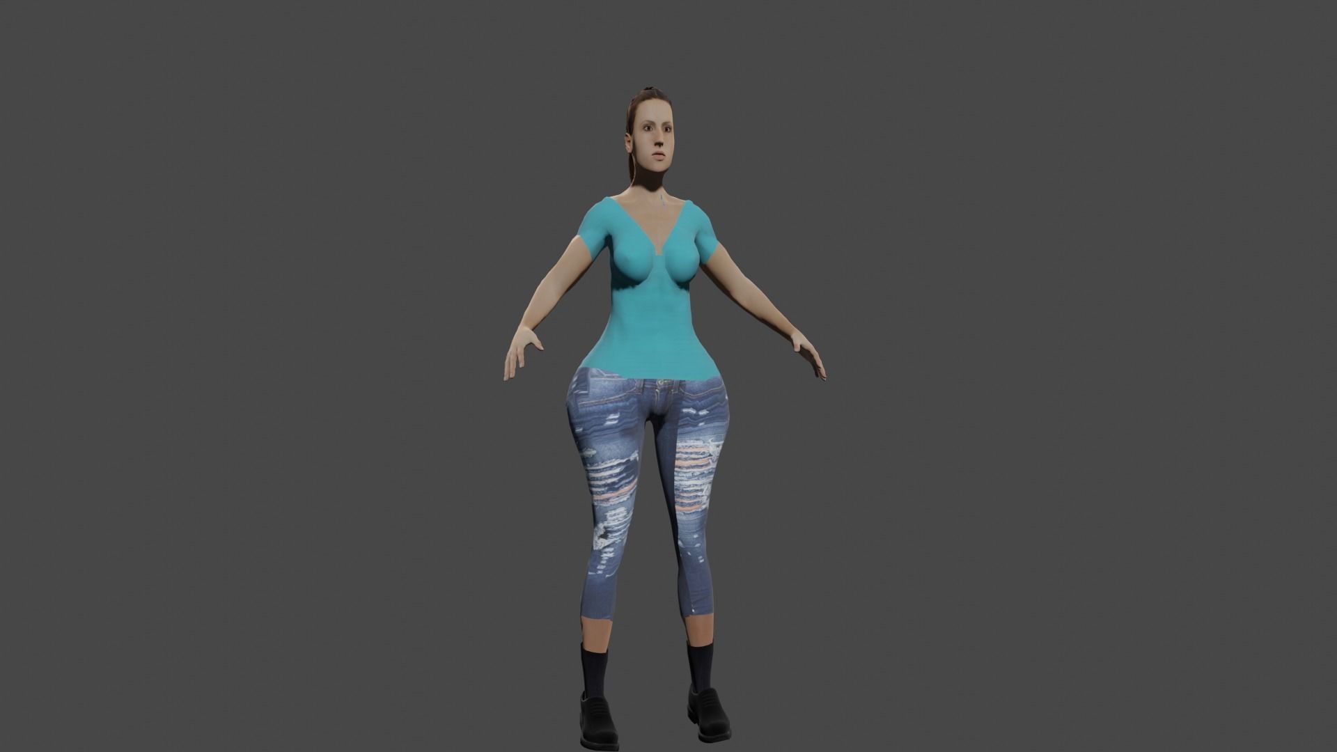 3D model beautiful female character gamer VR / AR / low-poly | CGTrader
