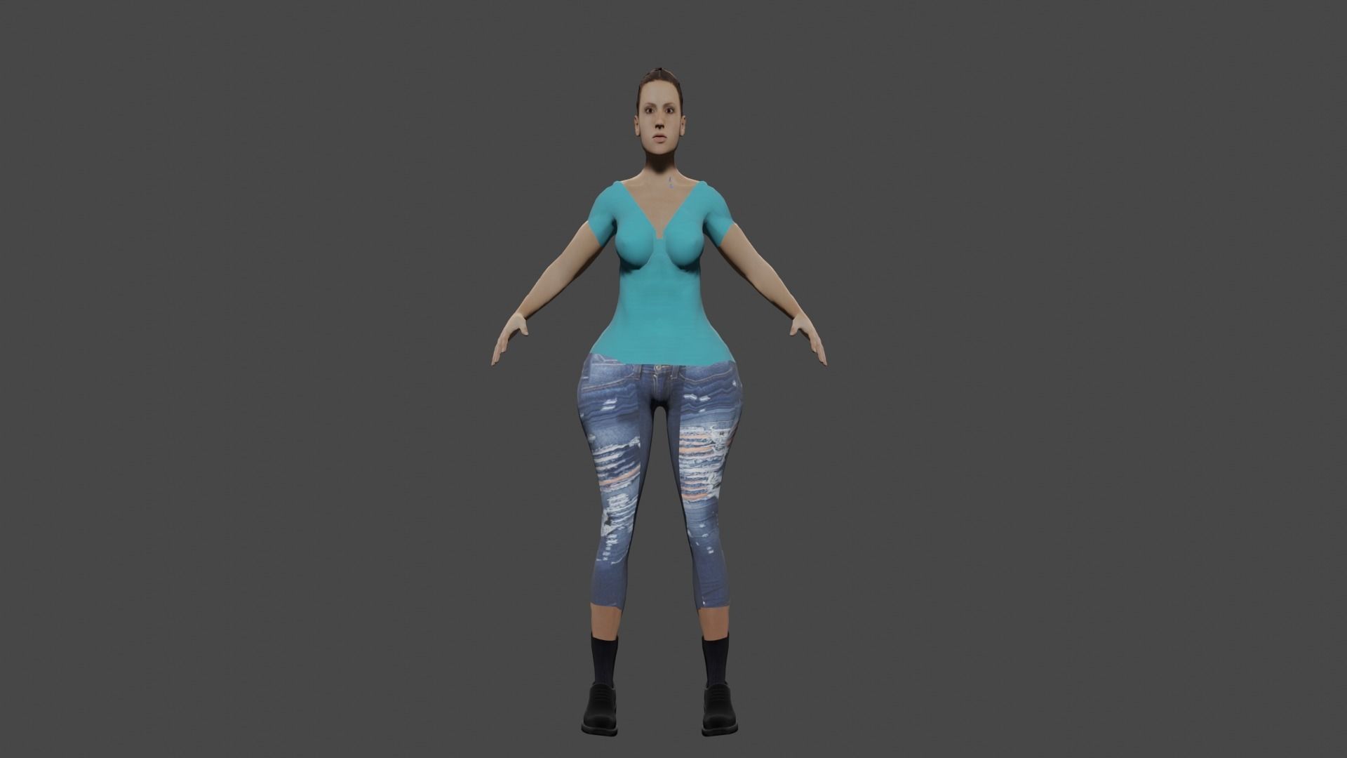 3D model beautiful female character gamer VR / AR / low-poly | CGTrader