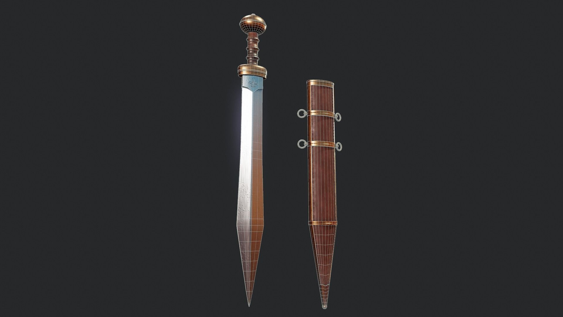 3D model Gladius Sword - Tutorial Included VR / AR / low-poly | CGTrader