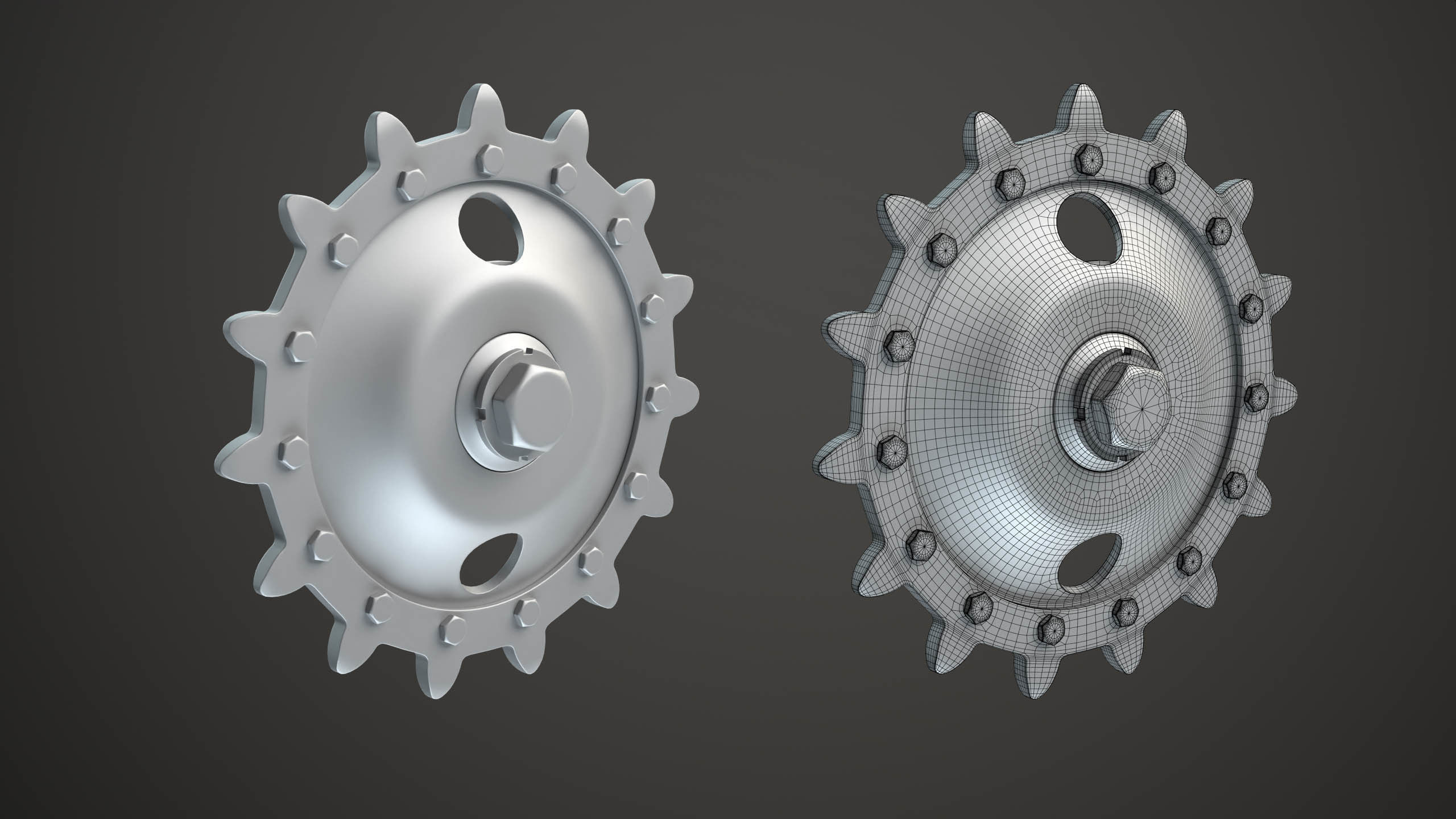 Tank Wheels High-poly Vol 1 3D model | CGTrader