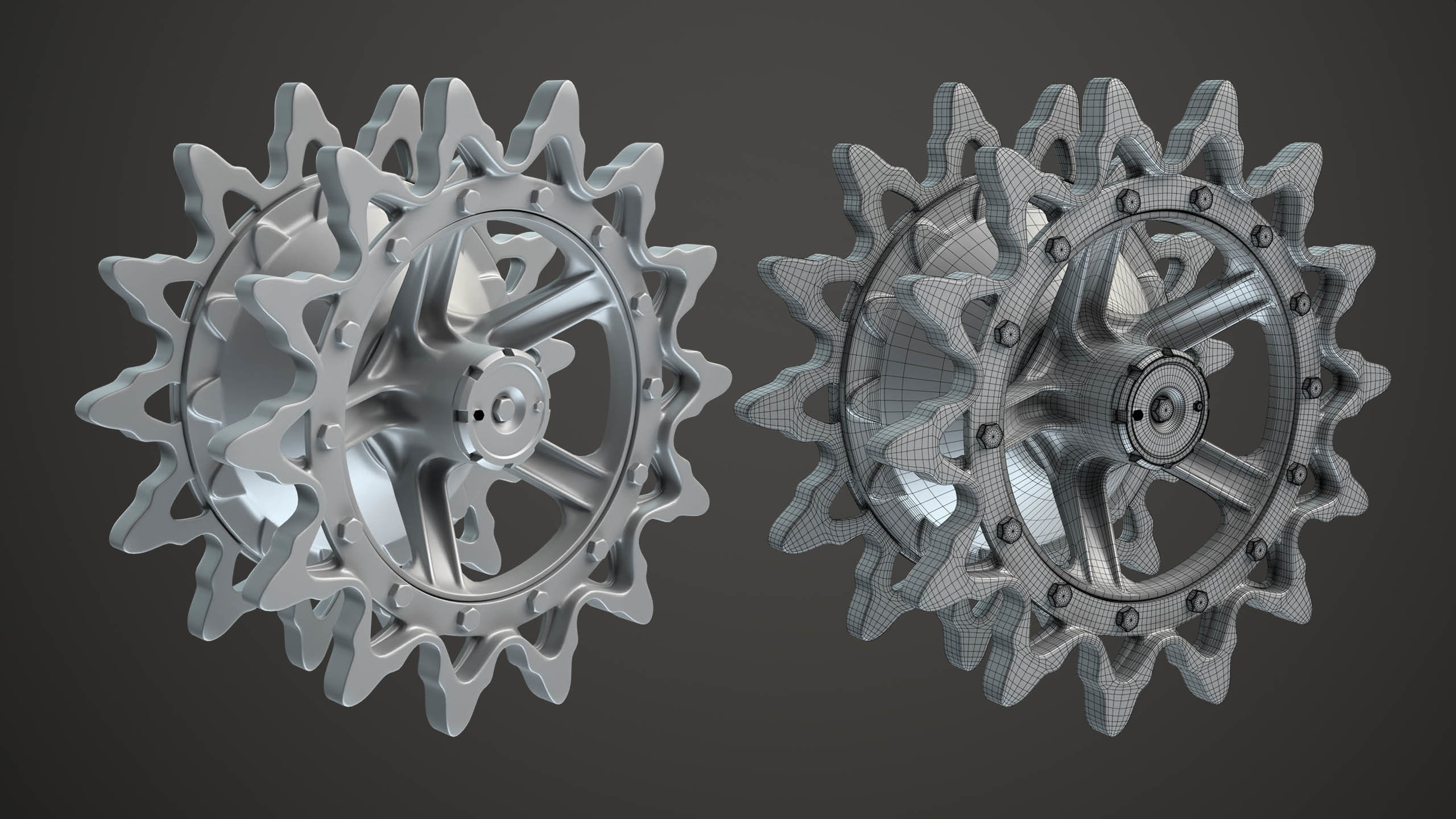 Tank Wheels High-poly Vol 1 3D model | CGTrader