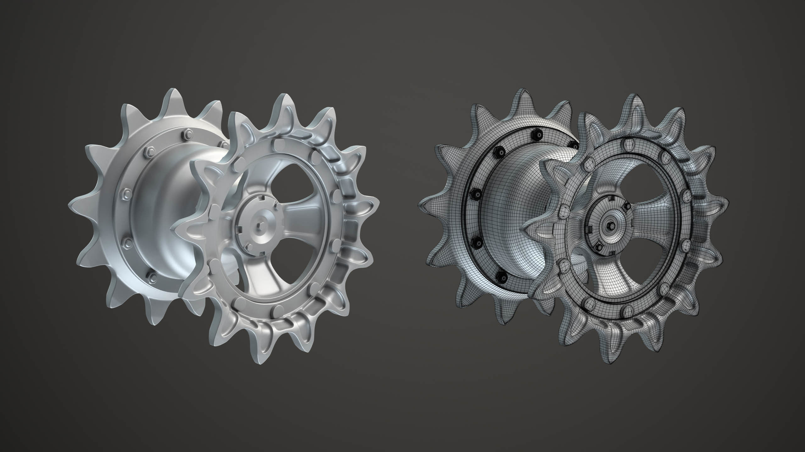 Tank Wheels High-poly Vol 1 3D model | CGTrader