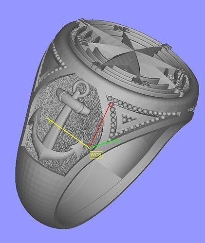compass ring 3D model | CGTrader