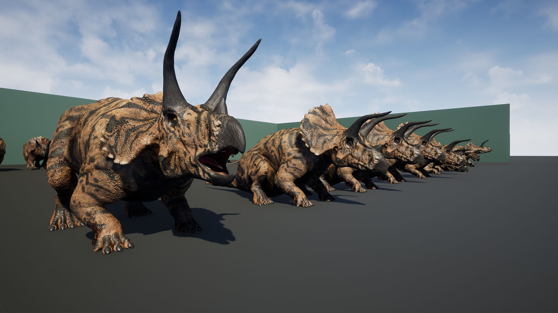 3D model Triceratops Unreal Engine and Unity Projects VR / AR / low ...