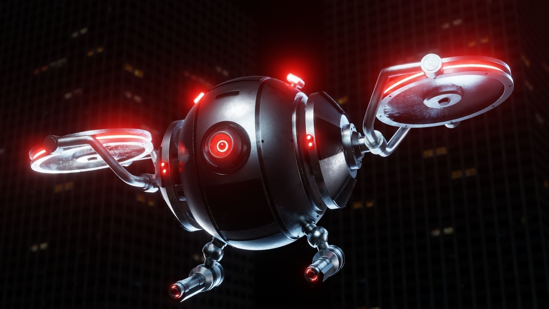 3D model Cybernetic Drone Night Patrol VR / AR / low-poly | CGTrader