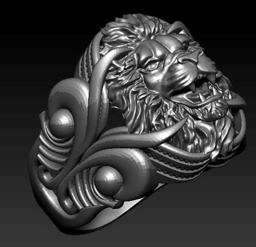 lion ring 3D model | CGTrader