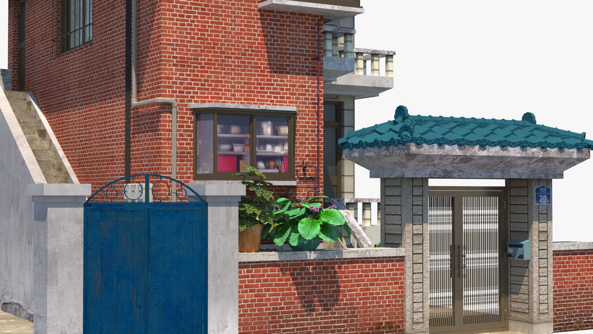 3D model Guam-gil Townhouse VR / AR / low-poly | CGTrader