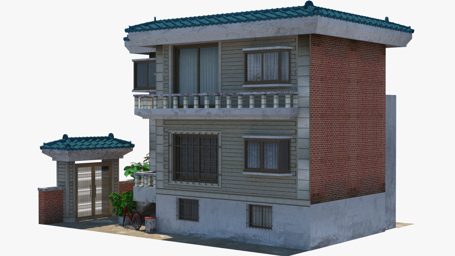 3D model Guam-gil Townhouse VR / AR / low-poly | CGTrader