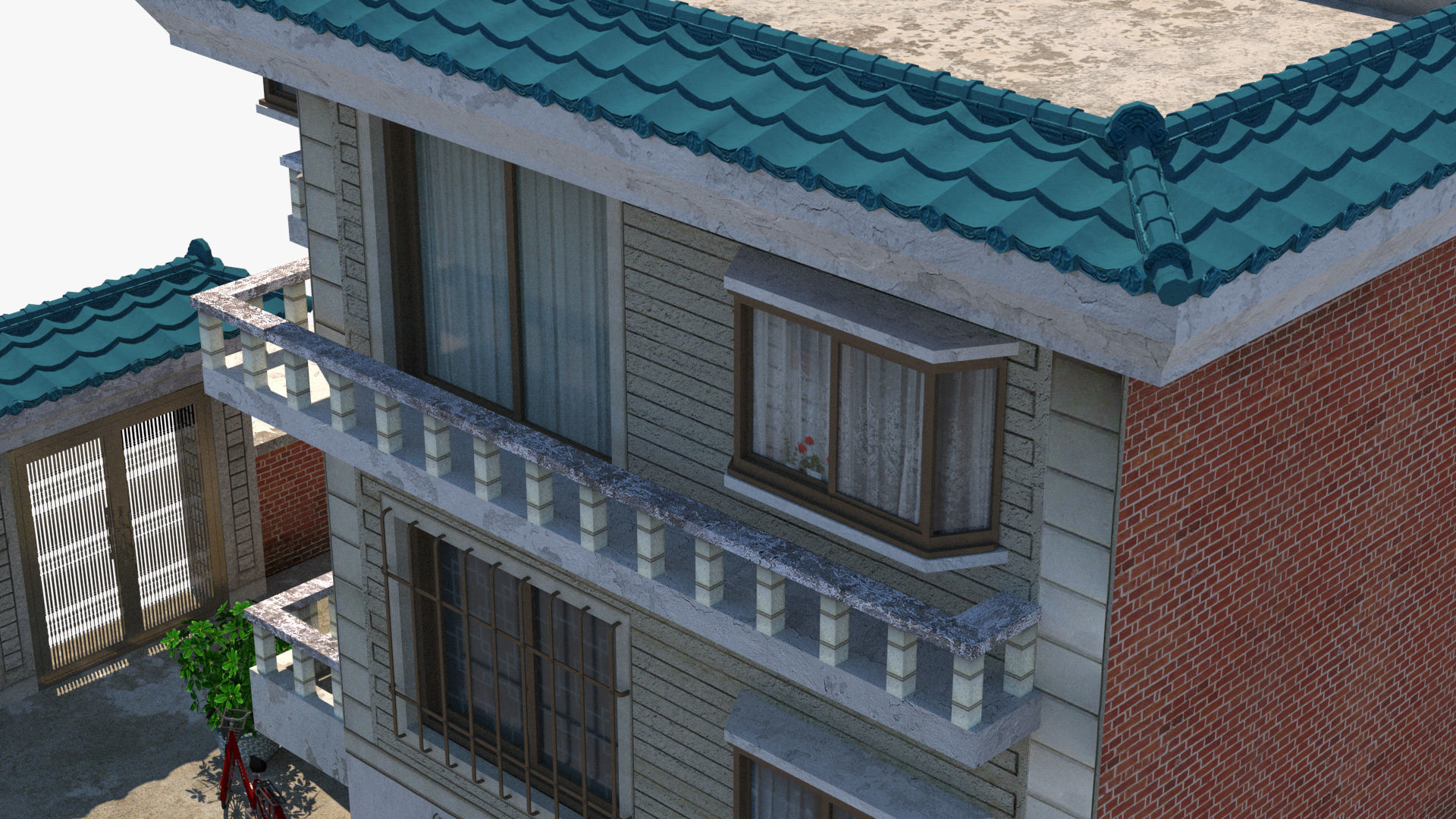 3D model Guam-gil Townhouse VR / AR / low-poly | CGTrader