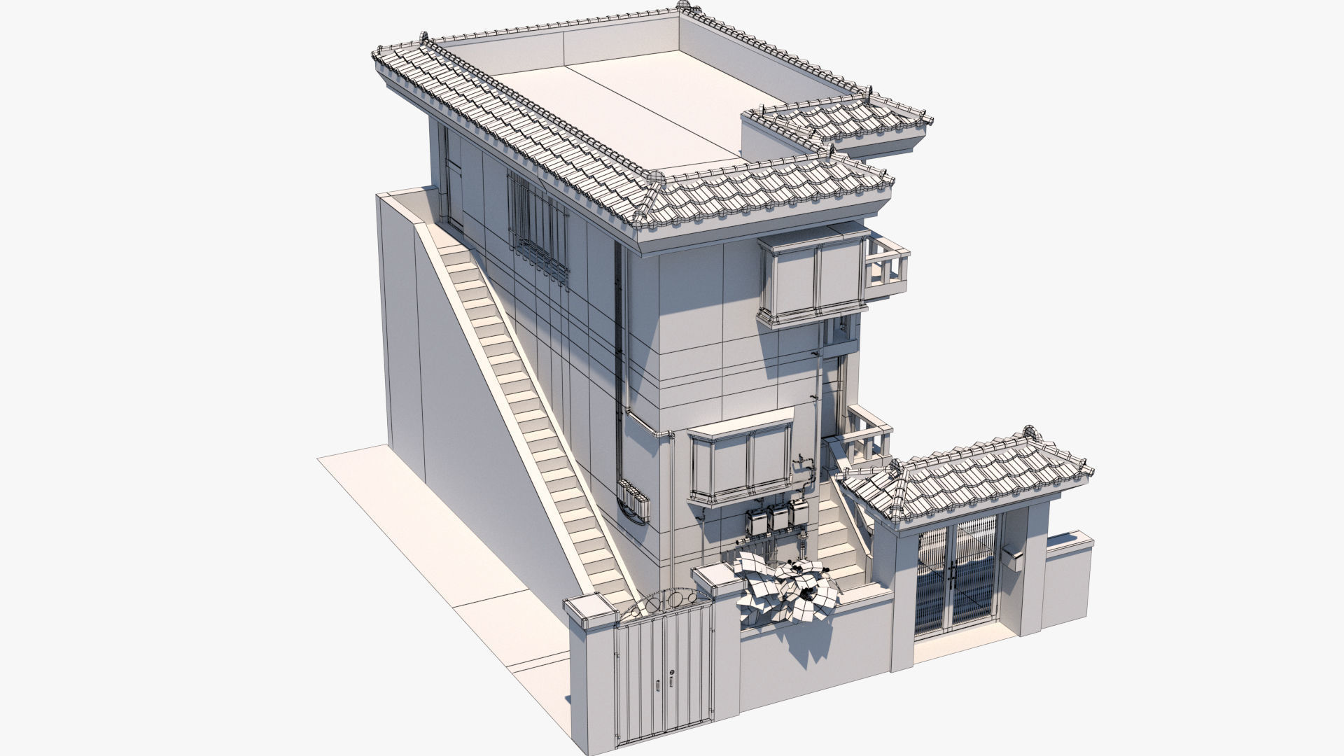 3D model Guam-gil Townhouse VR / AR / low-poly | CGTrader