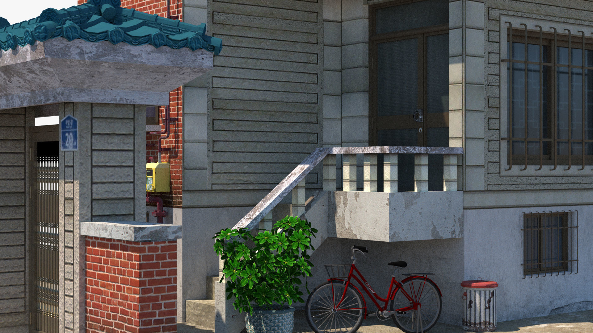 3D model Guam-gil Townhouse VR / AR / low-poly | CGTrader