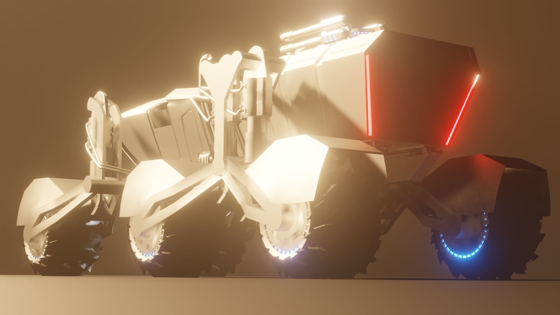 3D model Futuristic Rover VR / AR / low-poly | CGTrader