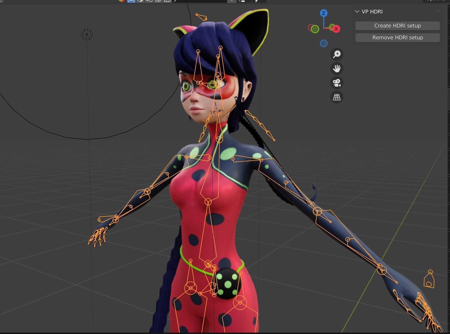 3D model MIRACULOUS LADYBUG - BUG NOIR animated rigged low-poly VR / AR ...
