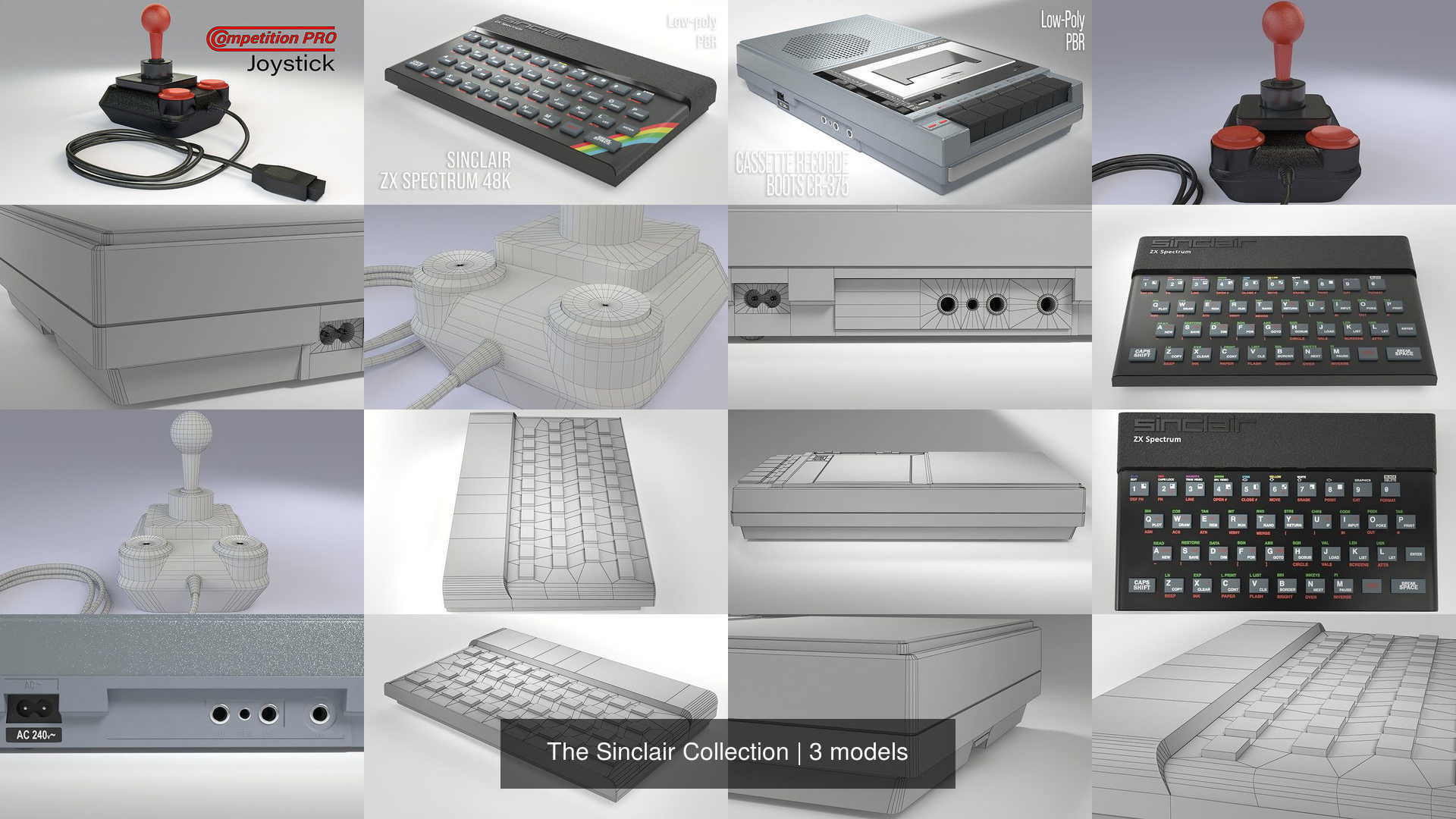 The Sinclair Collection singlear zx spectrum VR / AR / low-poly | CGTrader