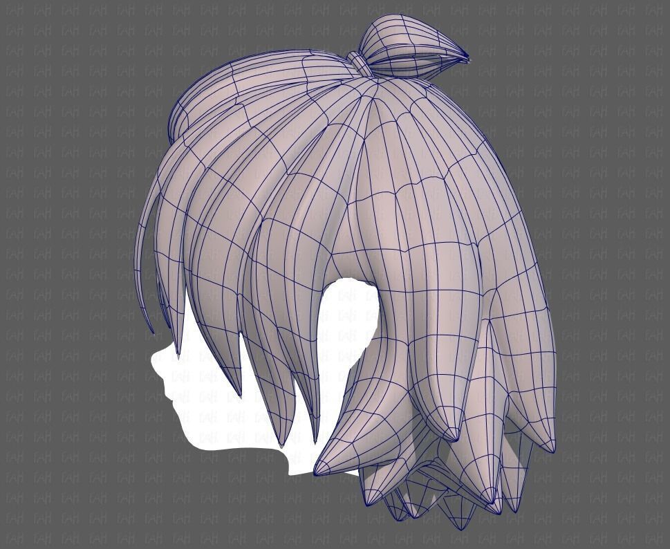 3D model Base Hair for girl V40 VR / AR / low-poly | CGTrader