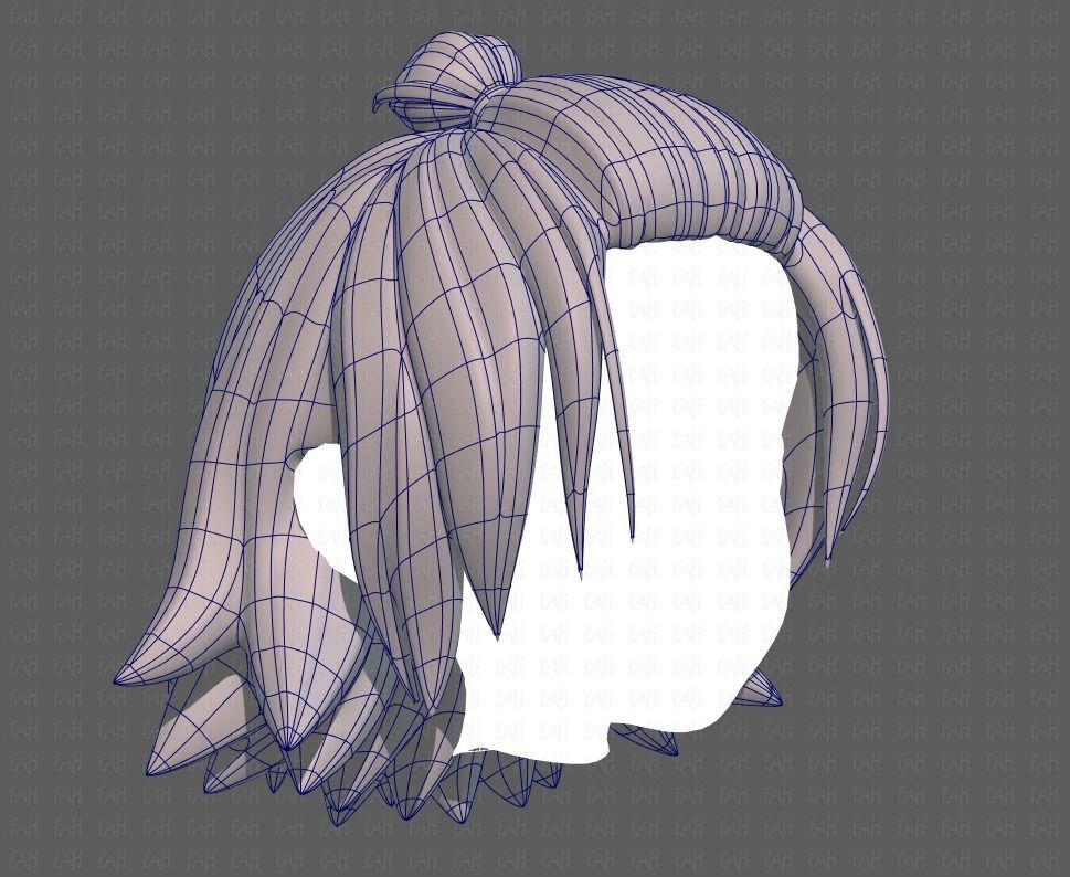 3D model Base Hair for girl V40 VR / AR / low-poly | CGTrader