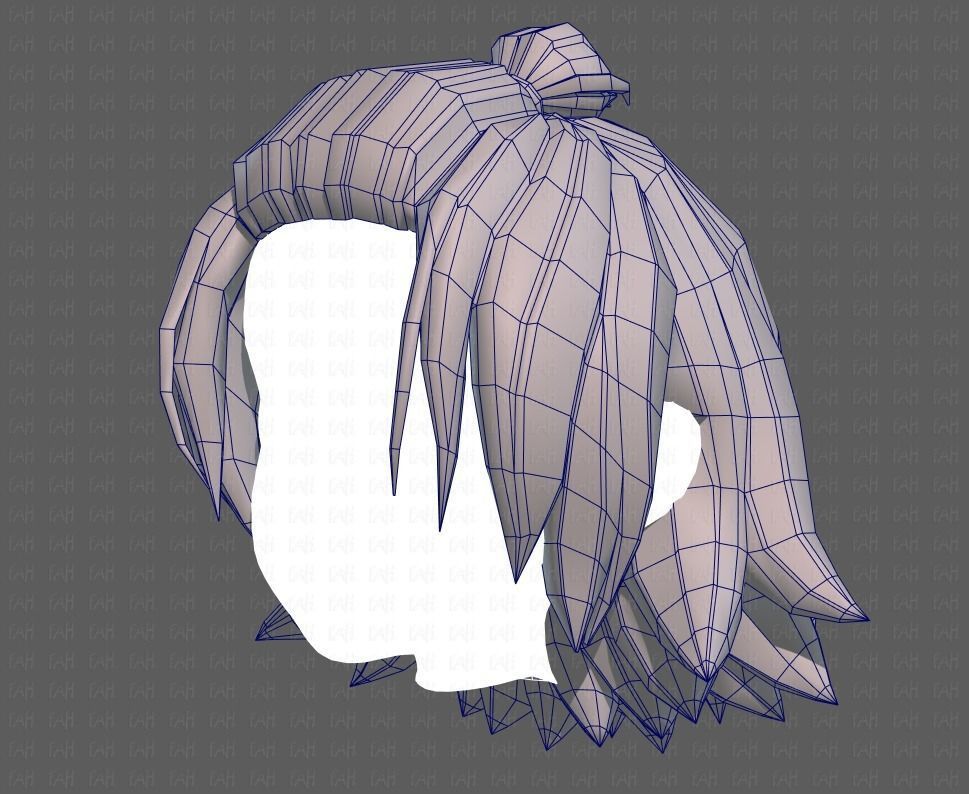 3D model Base Hair for girl V40 VR / AR / low-poly | CGTrader