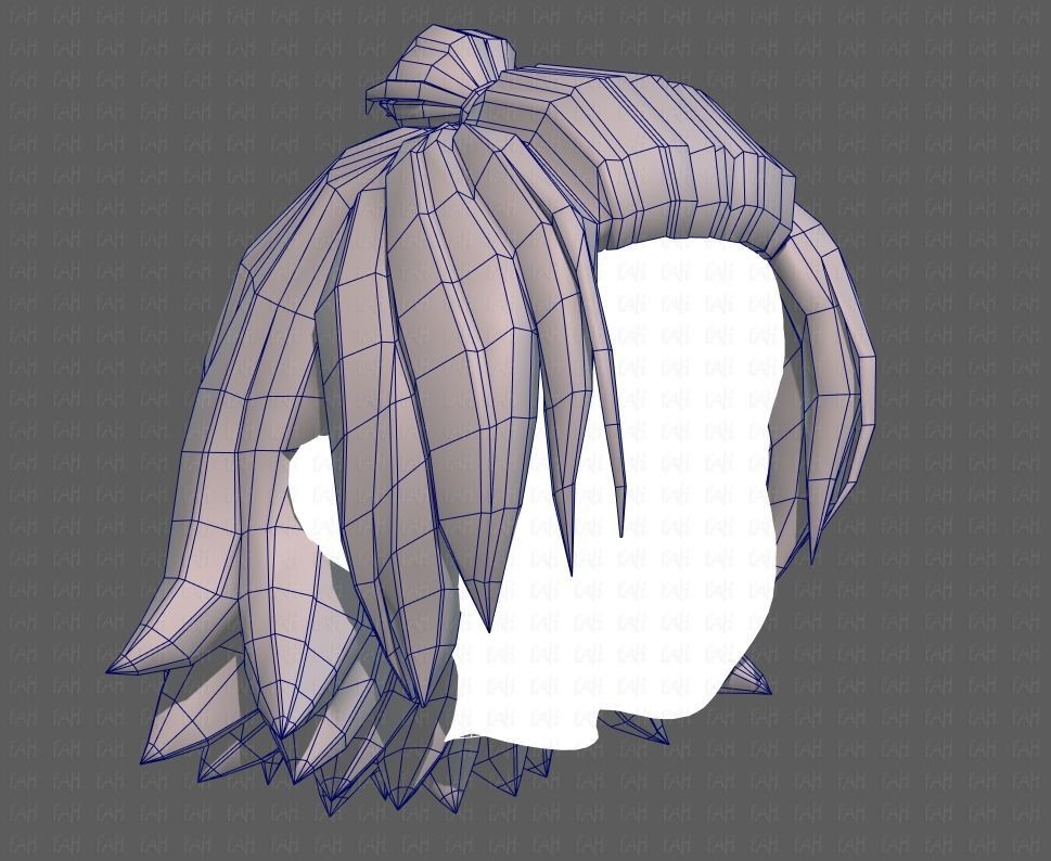 3D model Base Hair for girl V40 VR / AR / low-poly | CGTrader