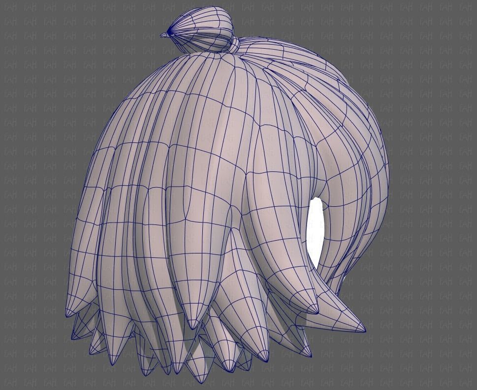 3D model Base Hair for girl V40 VR / AR / low-poly | CGTrader