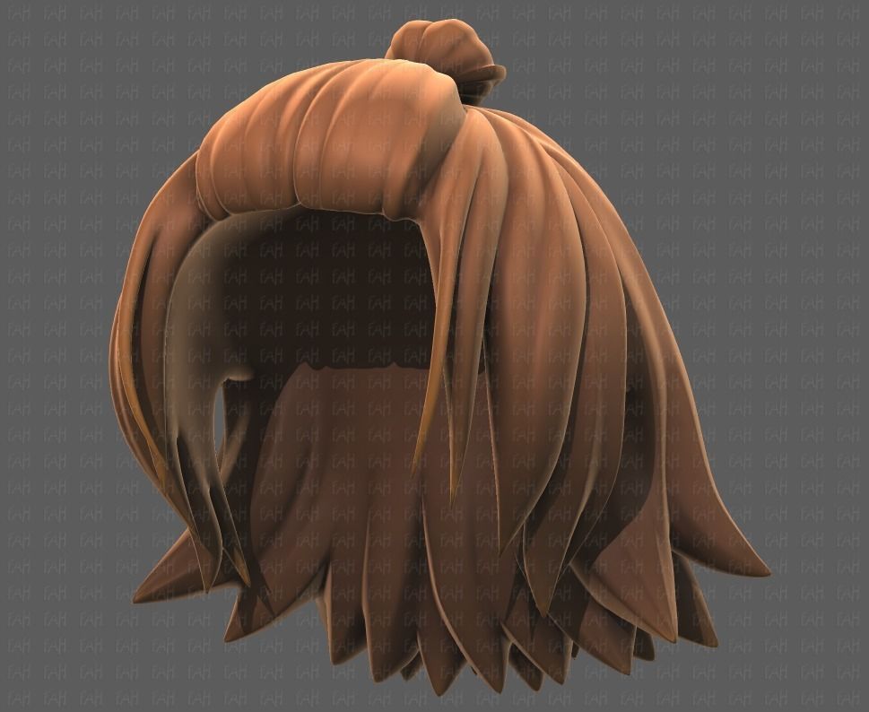 3D model Base Hair for girl V40 VR / AR / low-poly | CGTrader