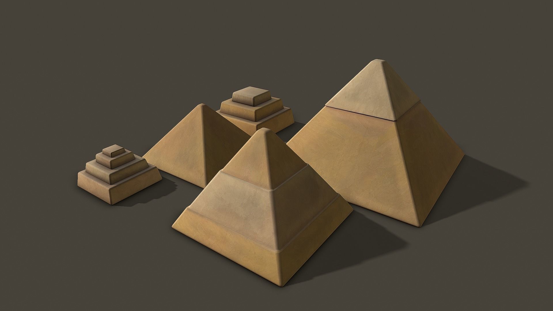 3D model Egyptian Pyramids VR / AR / low-poly | CGTrader