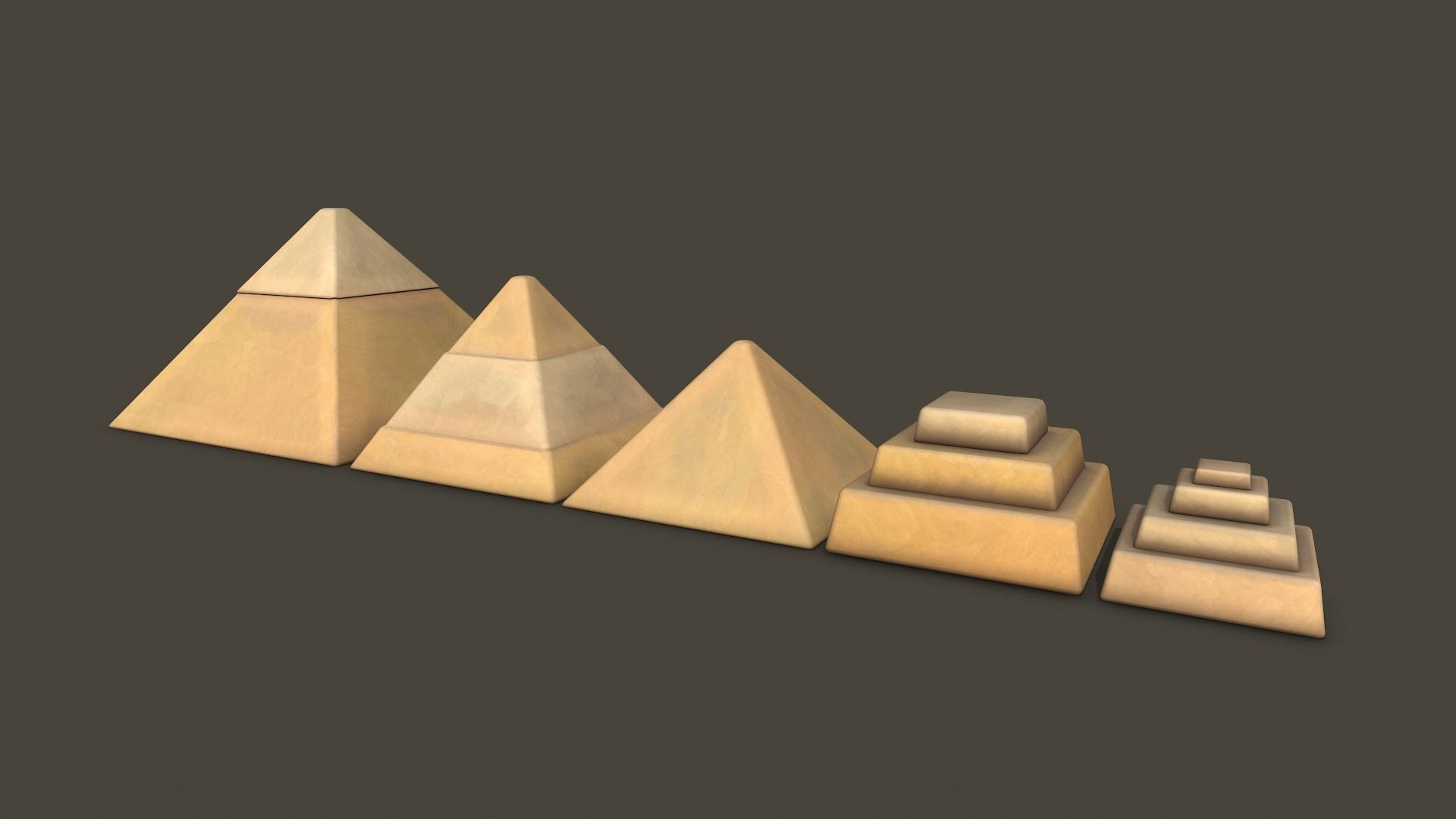 3D model Egyptian Pyramids VR / AR / low-poly | CGTrader