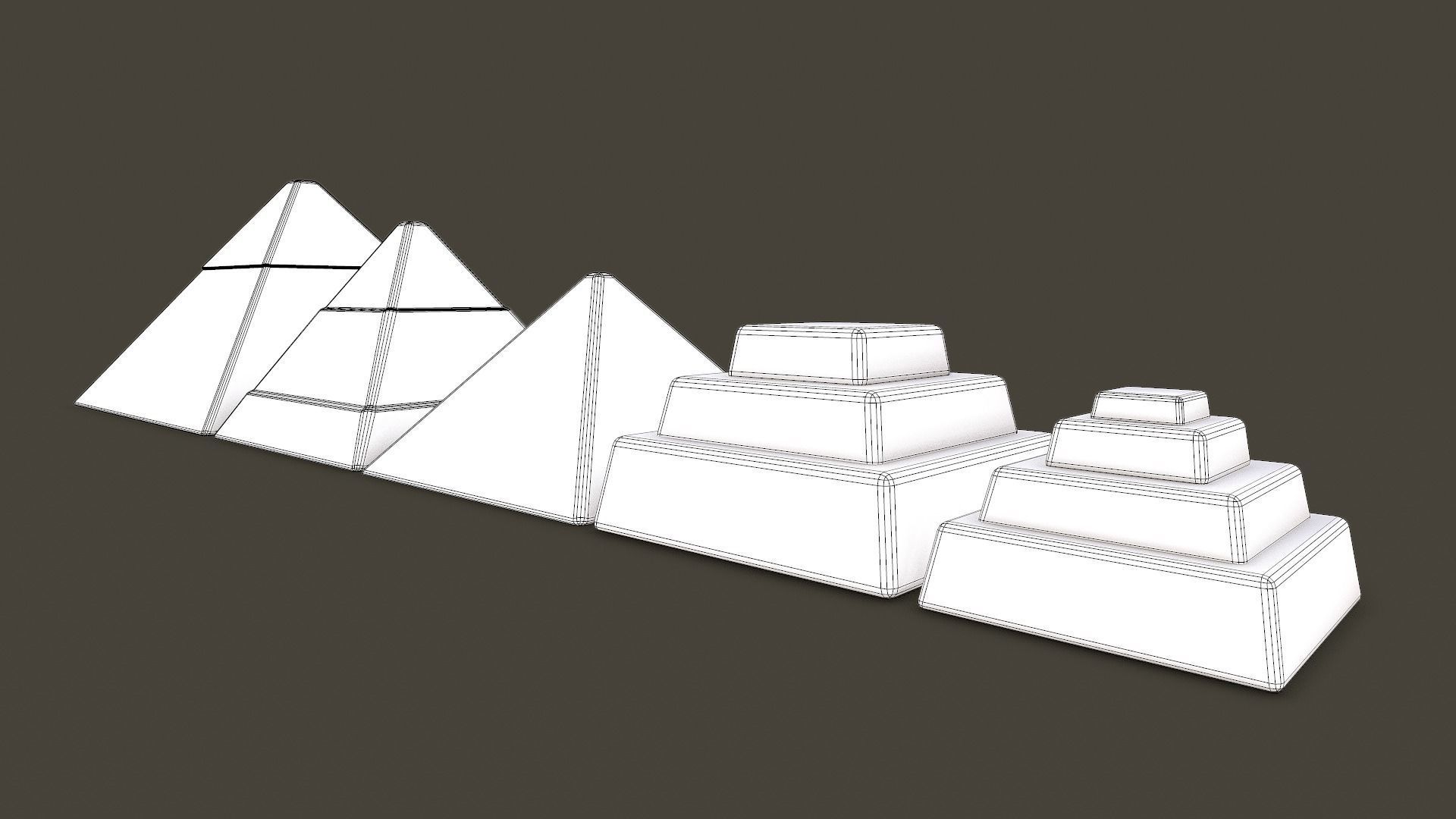 3D model Egyptian Pyramids VR / AR / low-poly | CGTrader
