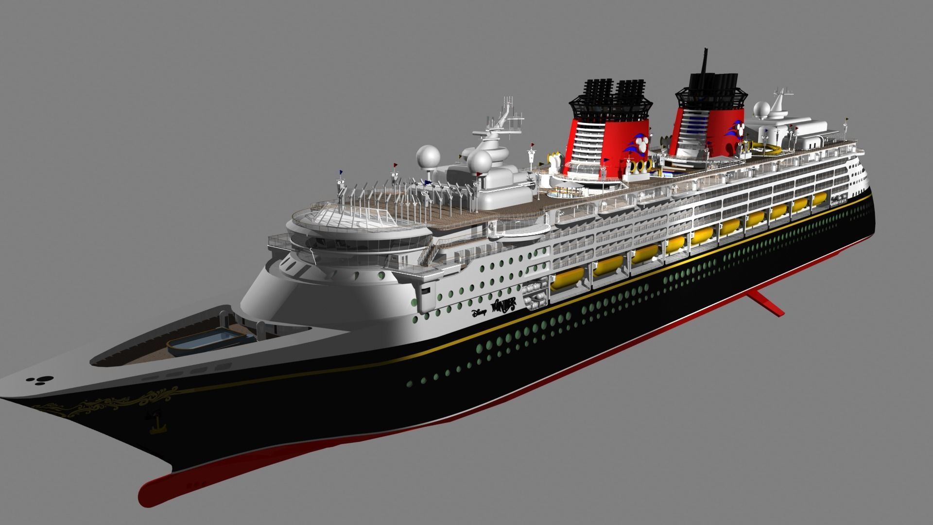 Disney Cruise Ship-Wonder 3D model | CGTrader