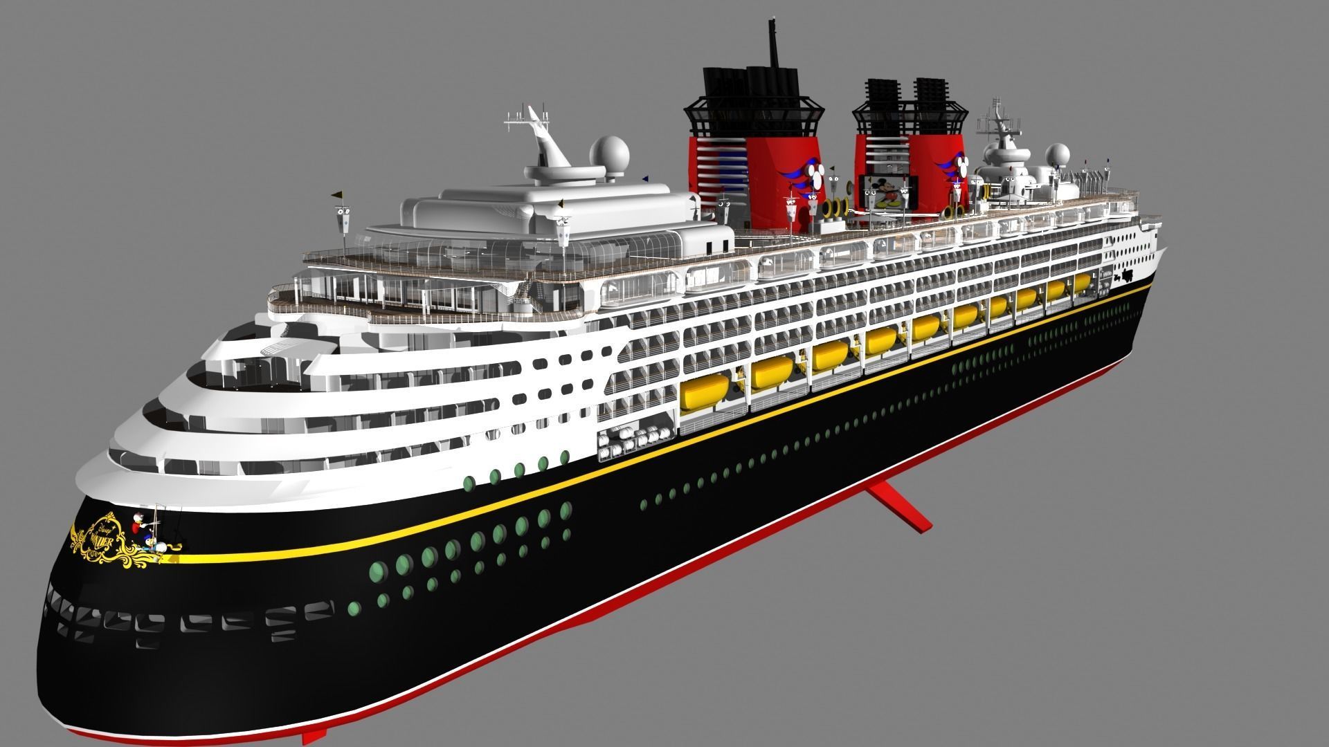 Disney Cruise Ship-Wonder 3D model | CGTrader