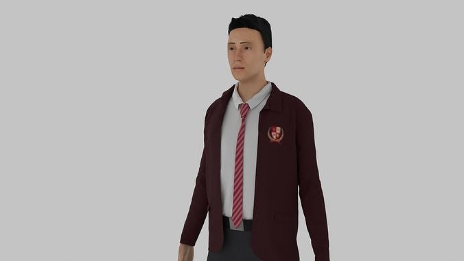 3D model High School Student VR / AR / low-poly | CGTrader