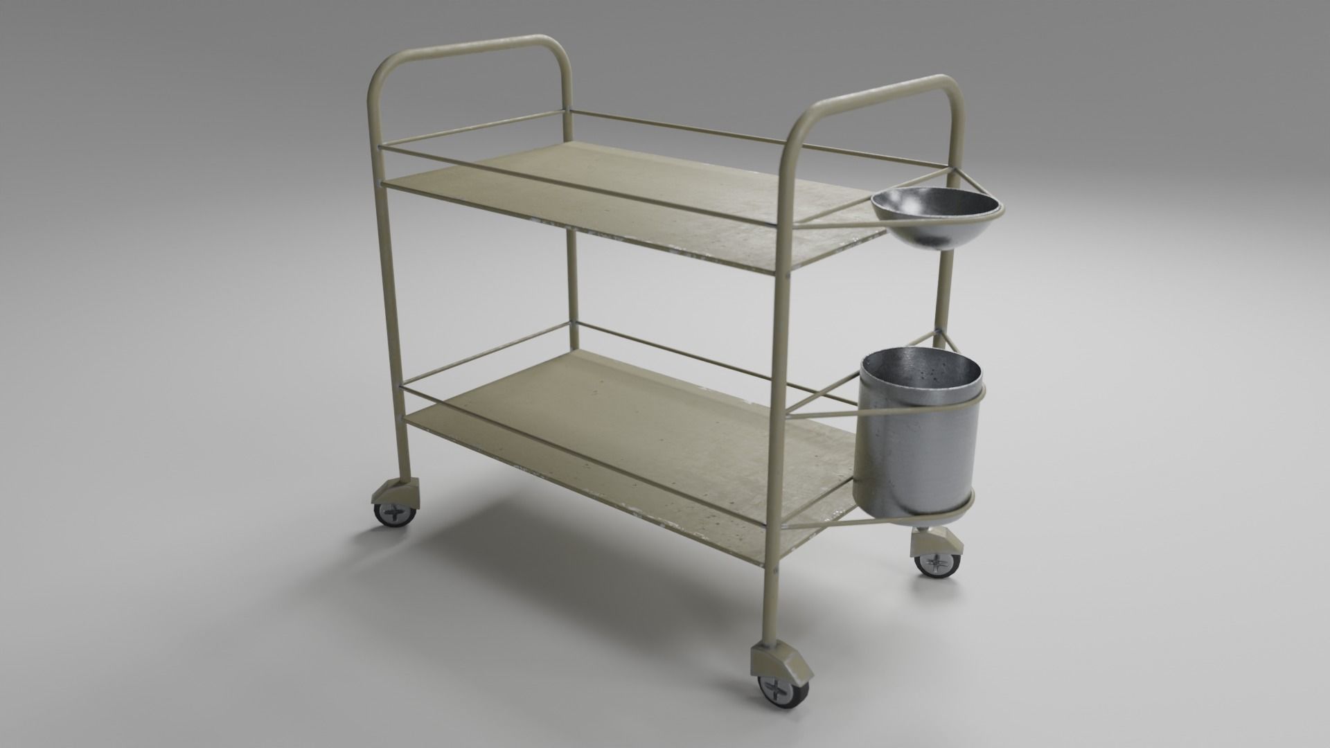 3D model Hospital Trolley - Low Poly VR / AR / low-poly | CGTrader