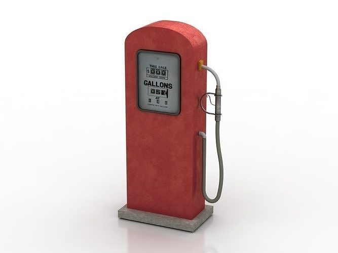 Gasoline Pump Old 3D model | CGTrader