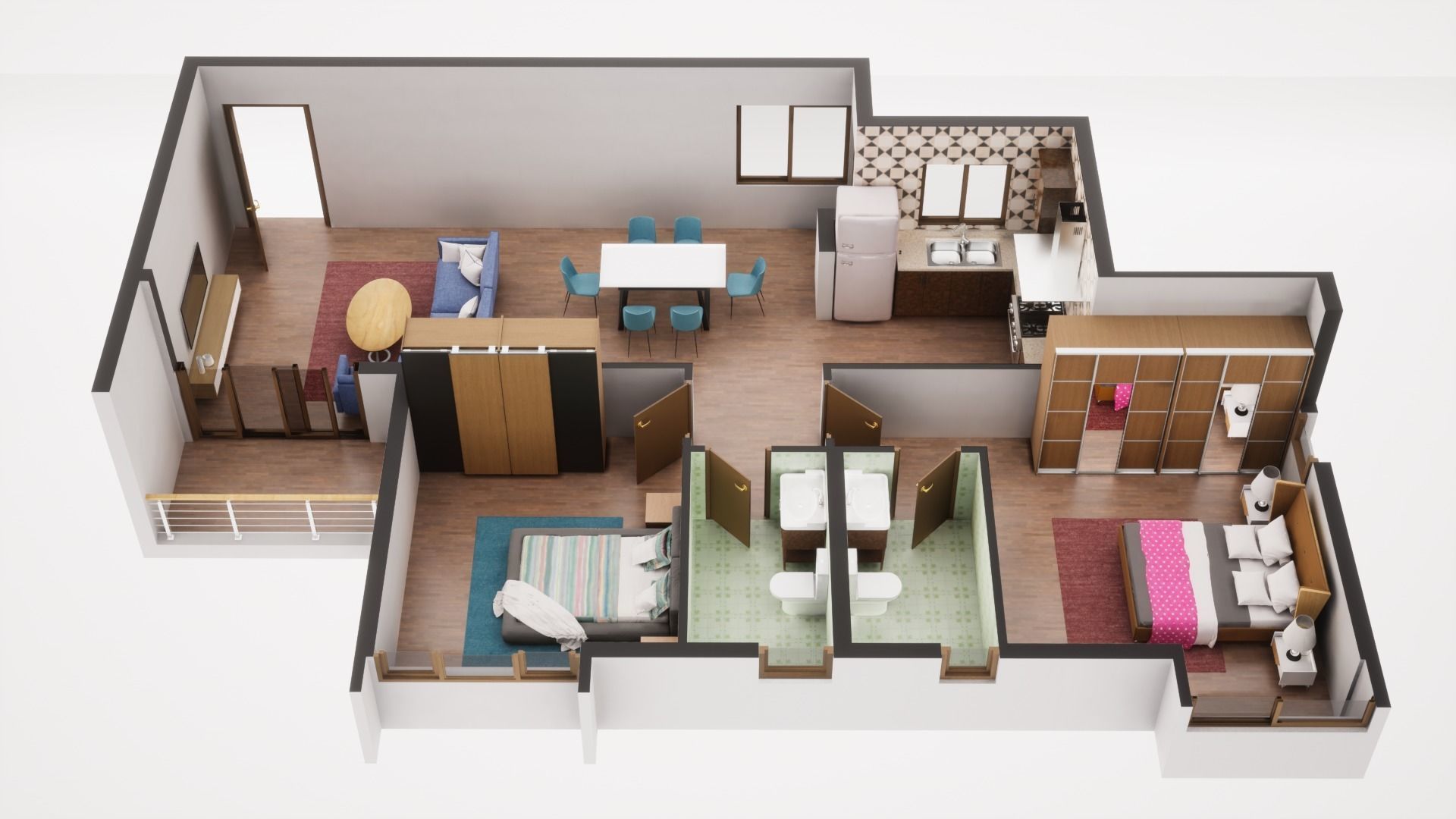 3D Floor Plan Model 22 3D model | CGTrader