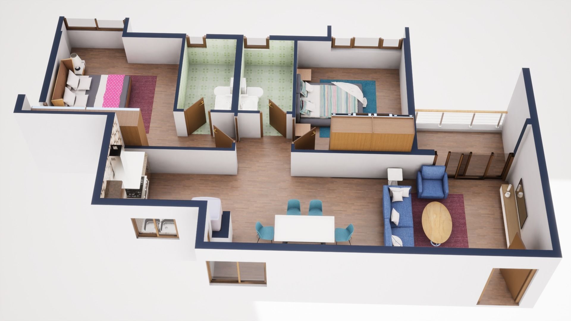 3D Floor Plan Model 22 3D model | CGTrader