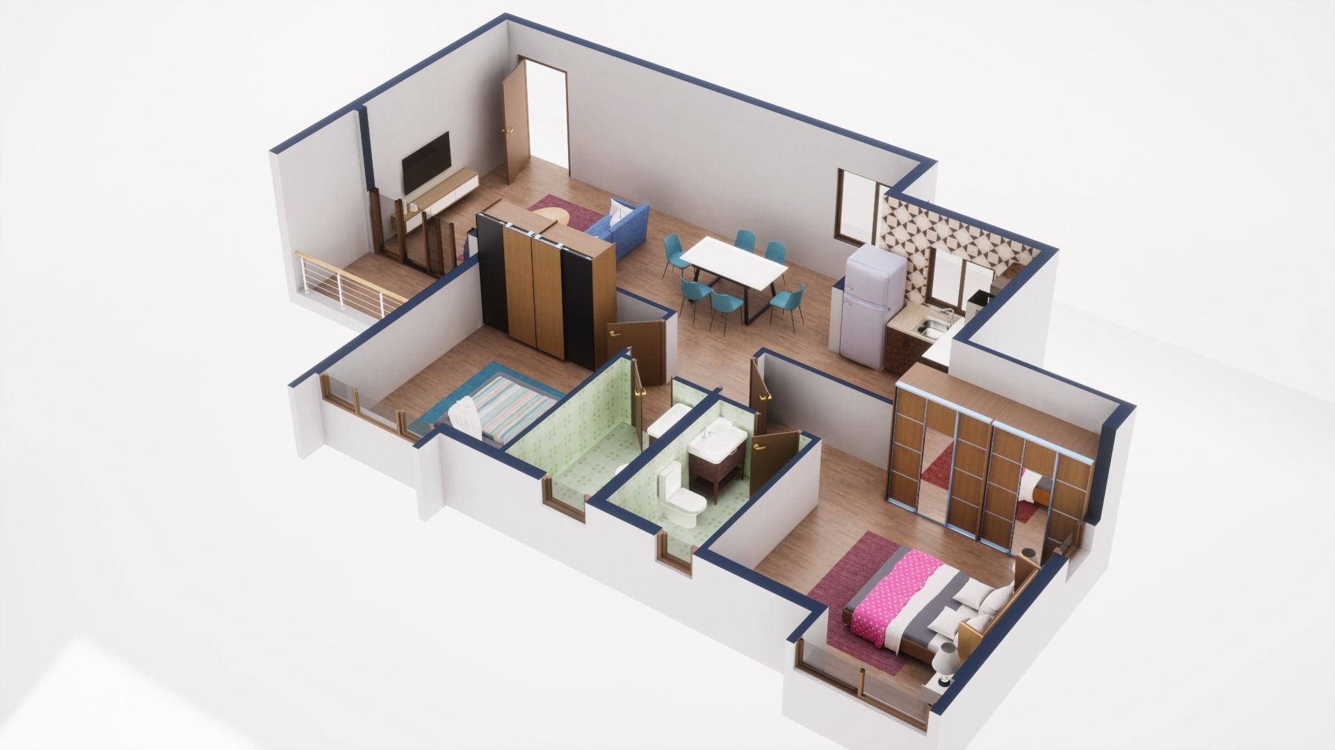 3D Floor Plan Model 22 3D model | CGTrader