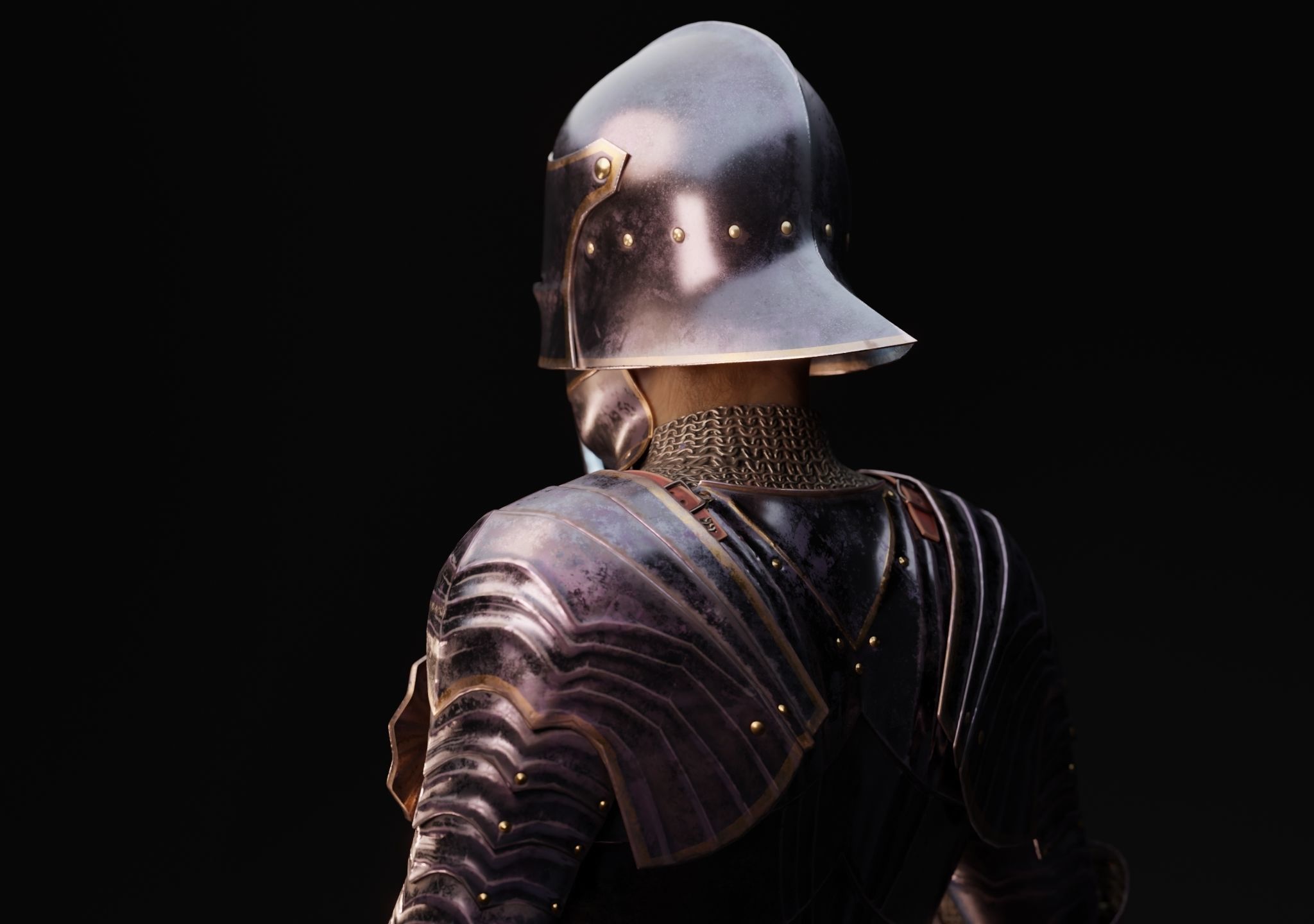 3D model Medieval Gothic Knight armor VR / AR / low-poly | CGTrader