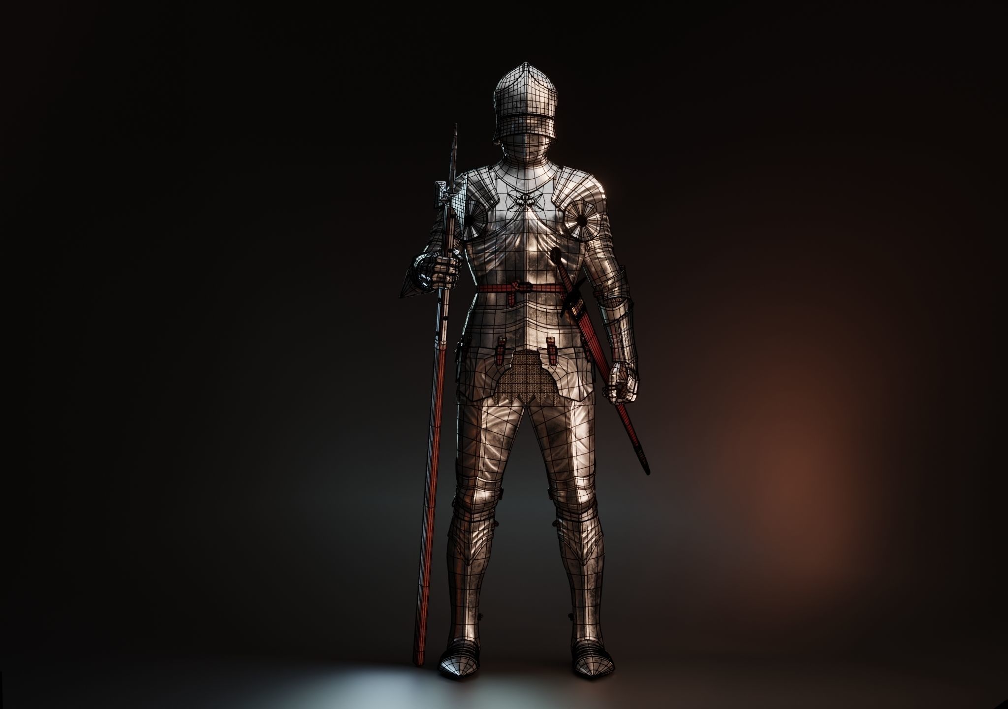 3D model Medieval Gothic Knight armor VR / AR / low-poly | CGTrader