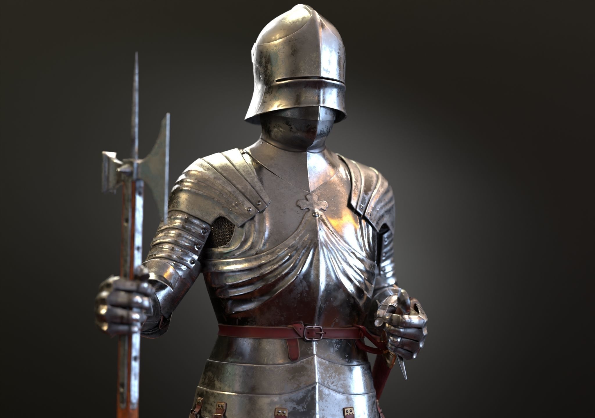 3D model Medieval Gothic Knight armor VR / AR / low-poly | CGTrader