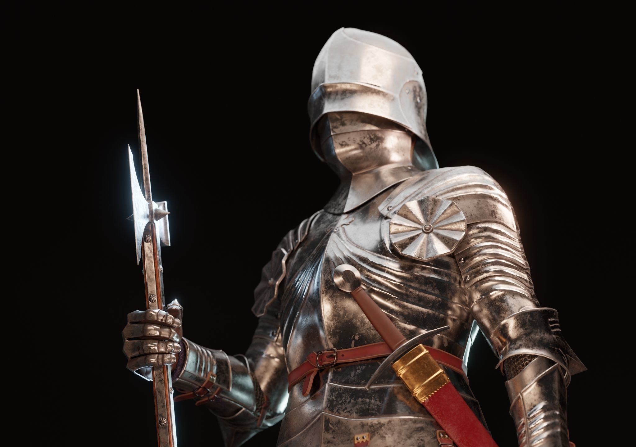 3D model Medieval Gothic Knight armor VR / AR / low-poly | CGTrader