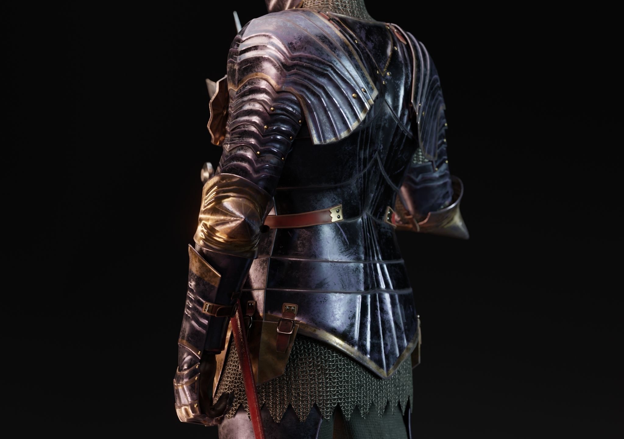 3D model Medieval Gothic Knight armor VR / AR / low-poly | CGTrader