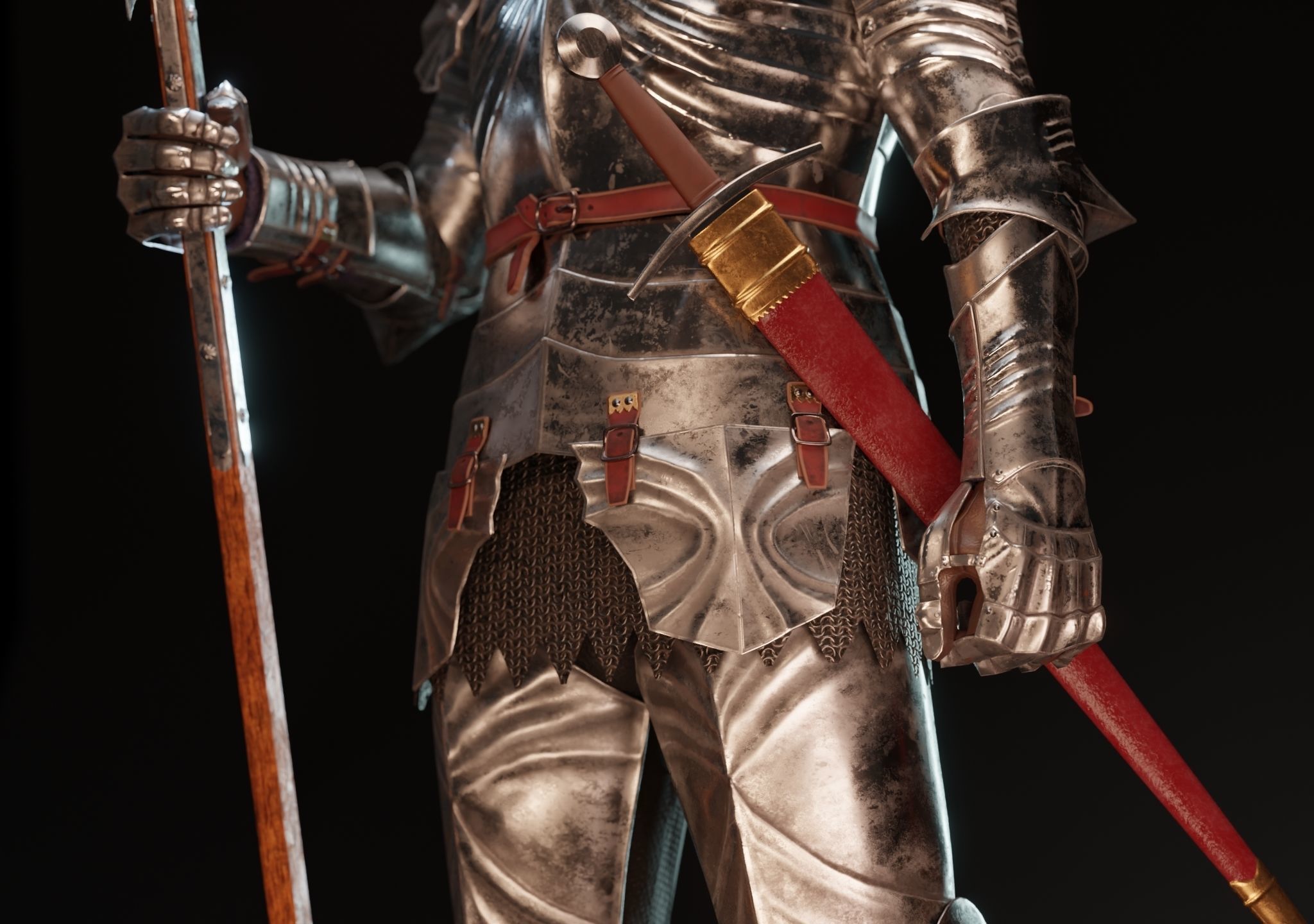 3D model Medieval Gothic Knight armor VR / AR / low-poly | CGTrader