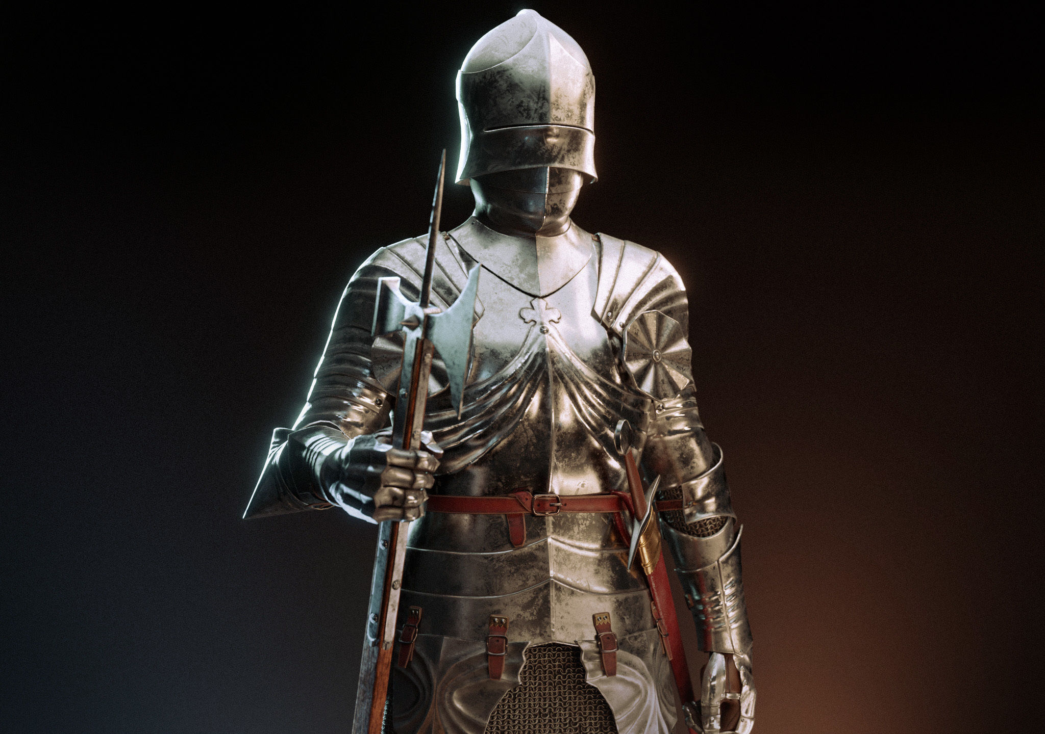 3D model Medieval Gothic Knight armor VR / AR / low-poly | CGTrader