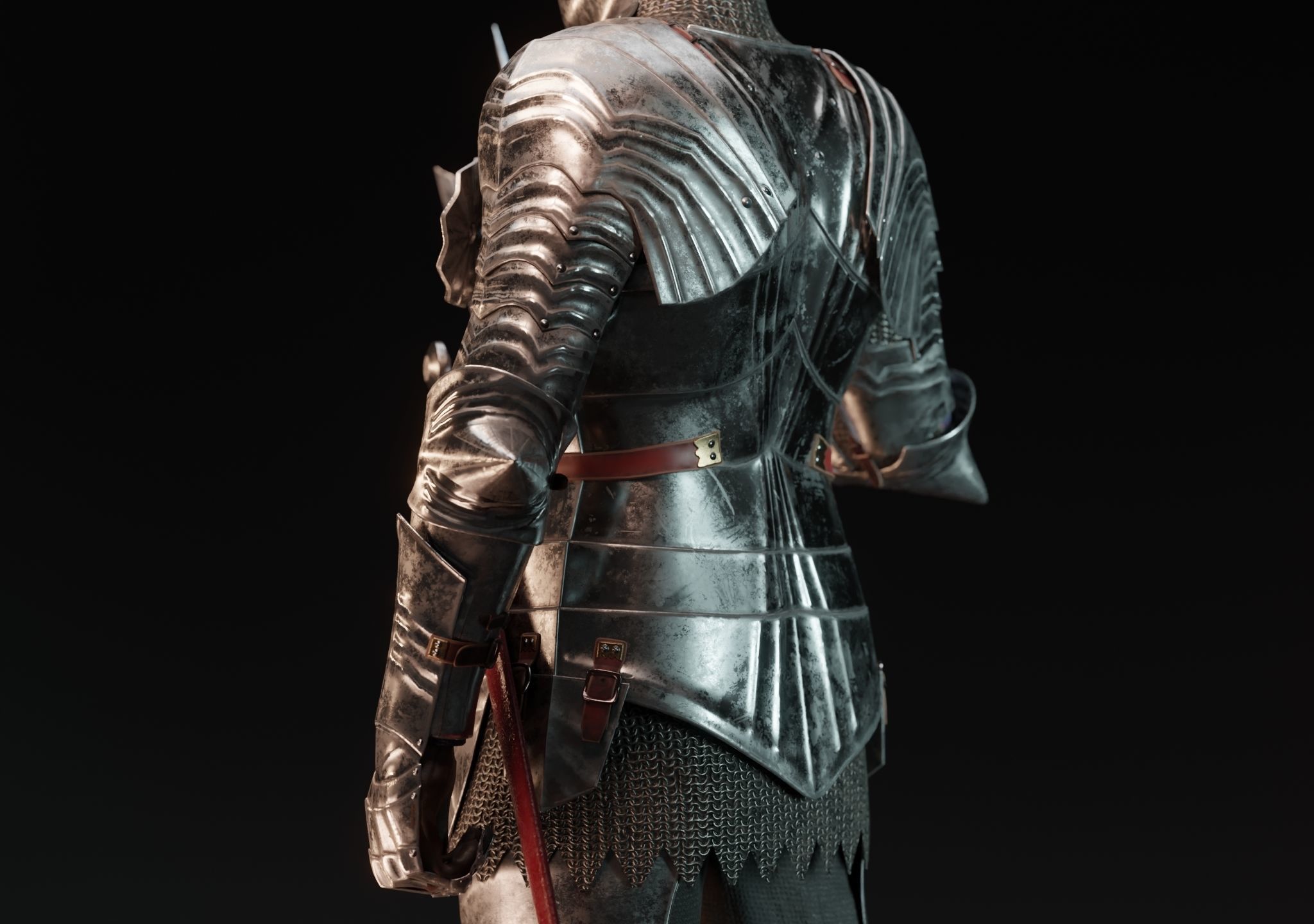 3D model Medieval Gothic Knight armor VR / AR / low-poly | CGTrader