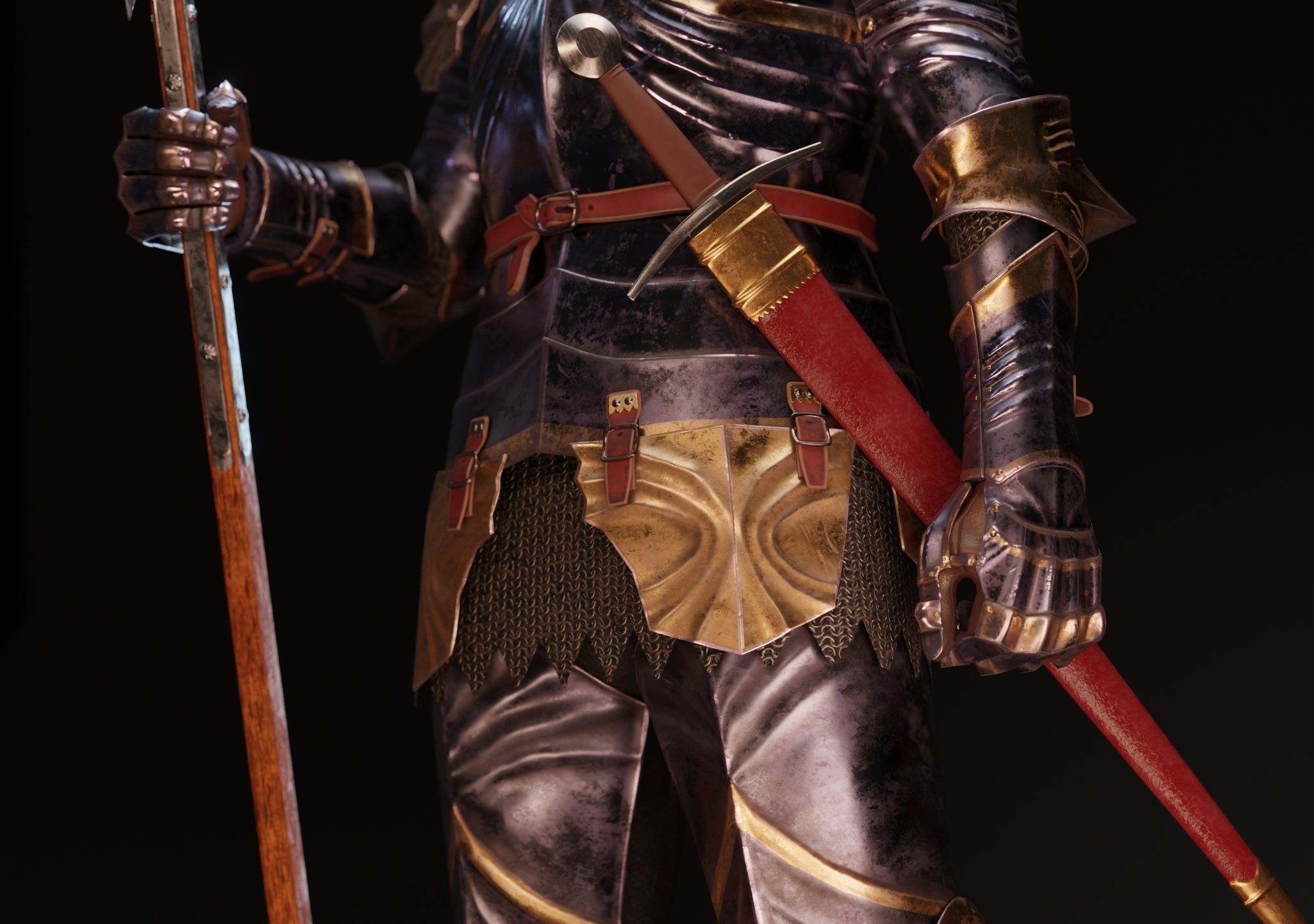 3D model Medieval Gothic Knight armor VR / AR / low-poly | CGTrader