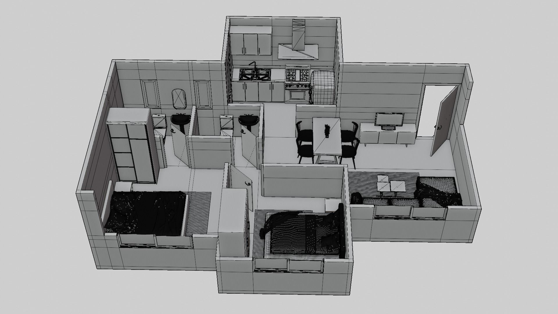 3D Floor Plan Model 23 3D model | CGTrader
