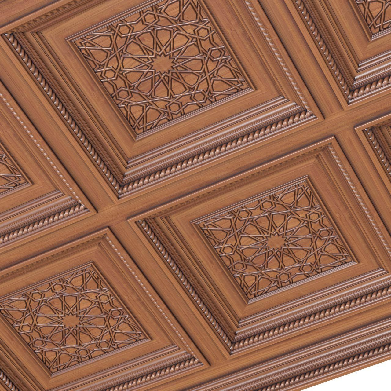 Arabic Oriental Classic Wooden Ceiling 3D model | CGTrader