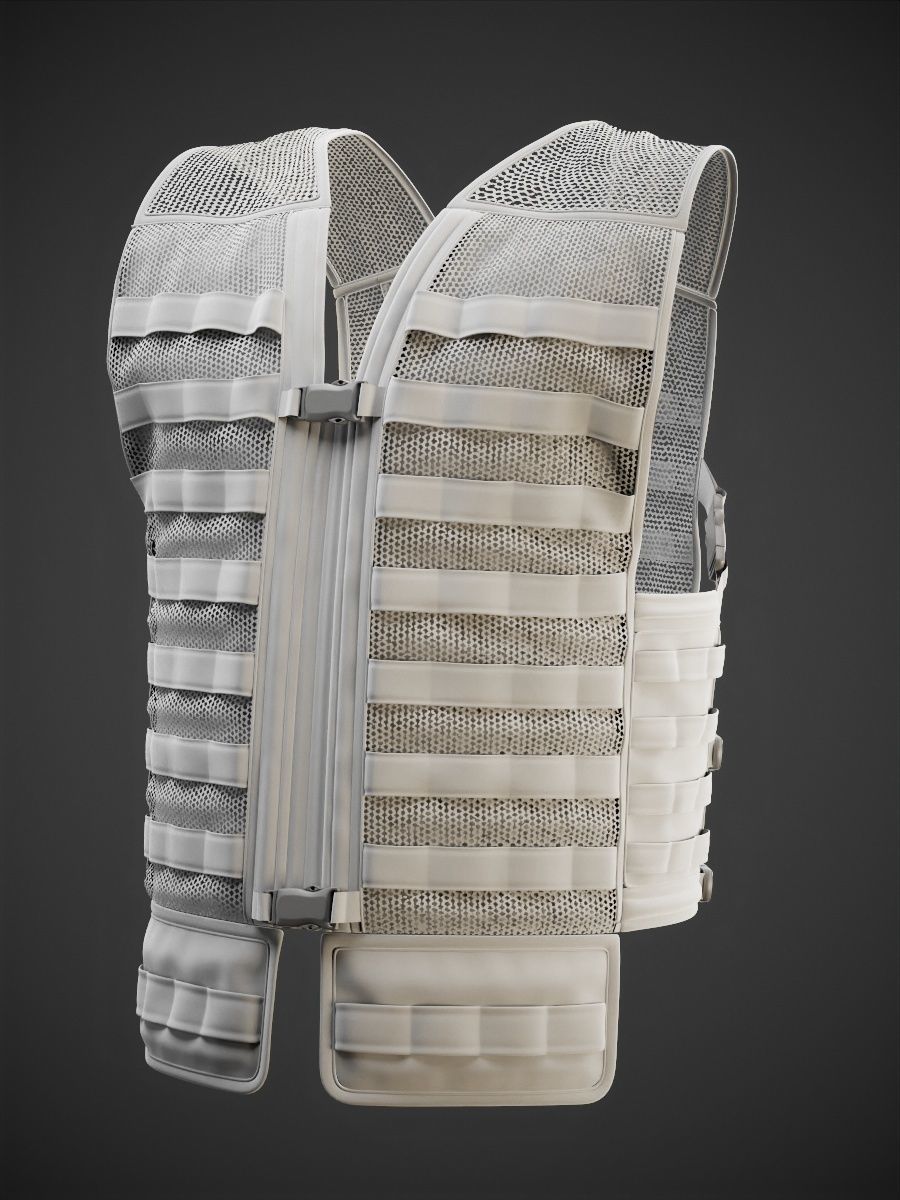 3D model Military Props Vol 04 FLC Vest and Pouches VR / AR / low-poly ...