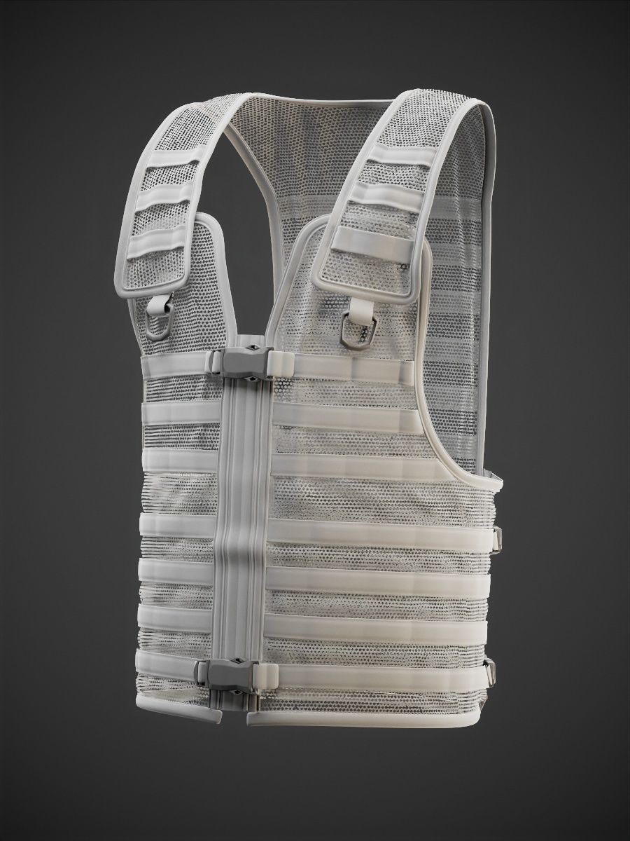 3D model Military Props Vol 04 FLC Vest and Pouches VR / AR / low-poly ...