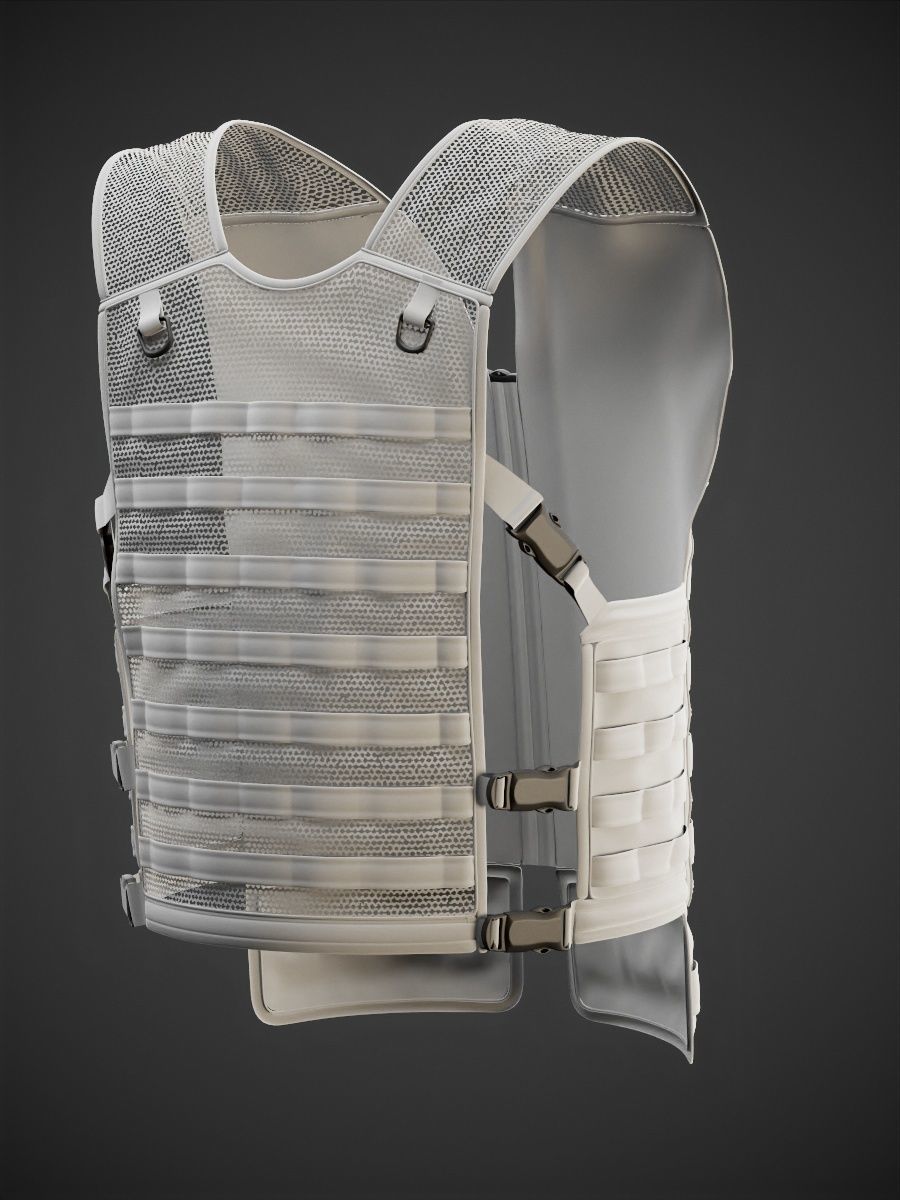 3D model Military Props Vol 04 FLC Vest and Pouches VR / AR / low-poly ...